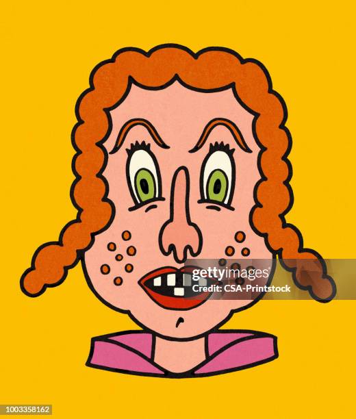 Girl Alone With Red Hair High Res Illustrations Getty Images