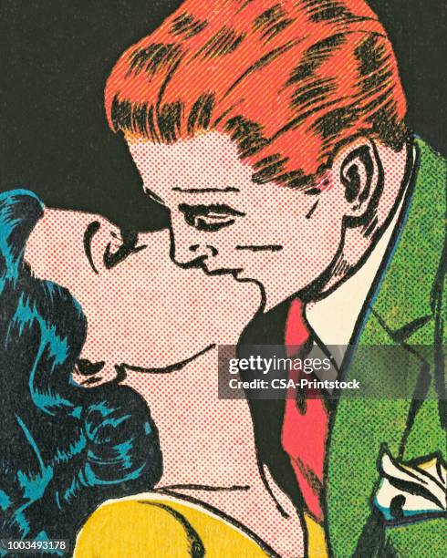 Cartoon Couple Kissing Photos And Premium High Res Pictures Getty Images