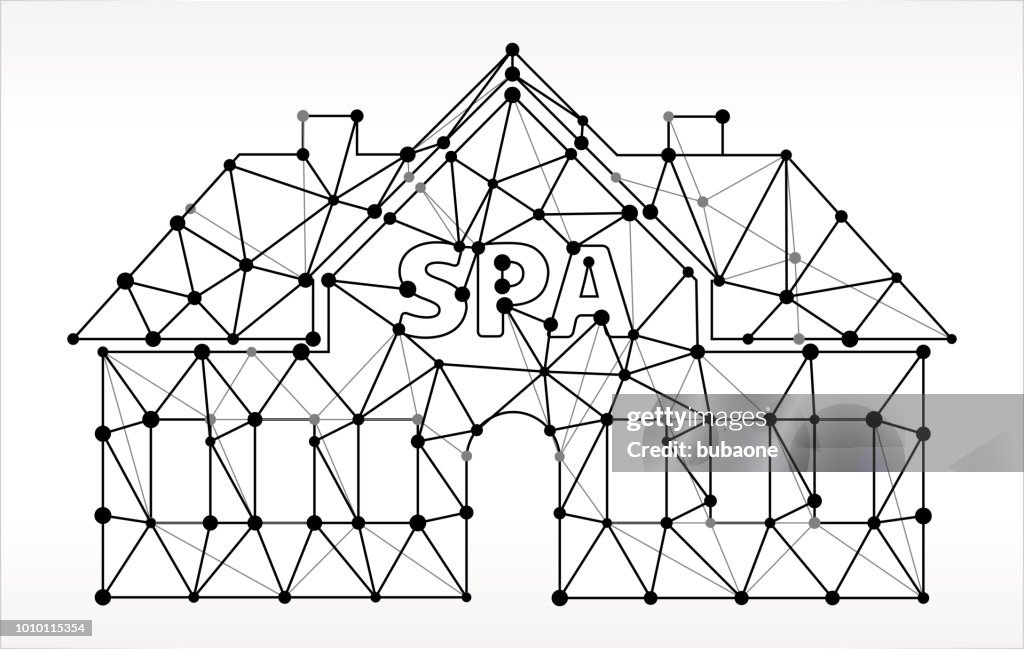 Spa House Triangle Node Black And White Pattern High Res Vector Graphic