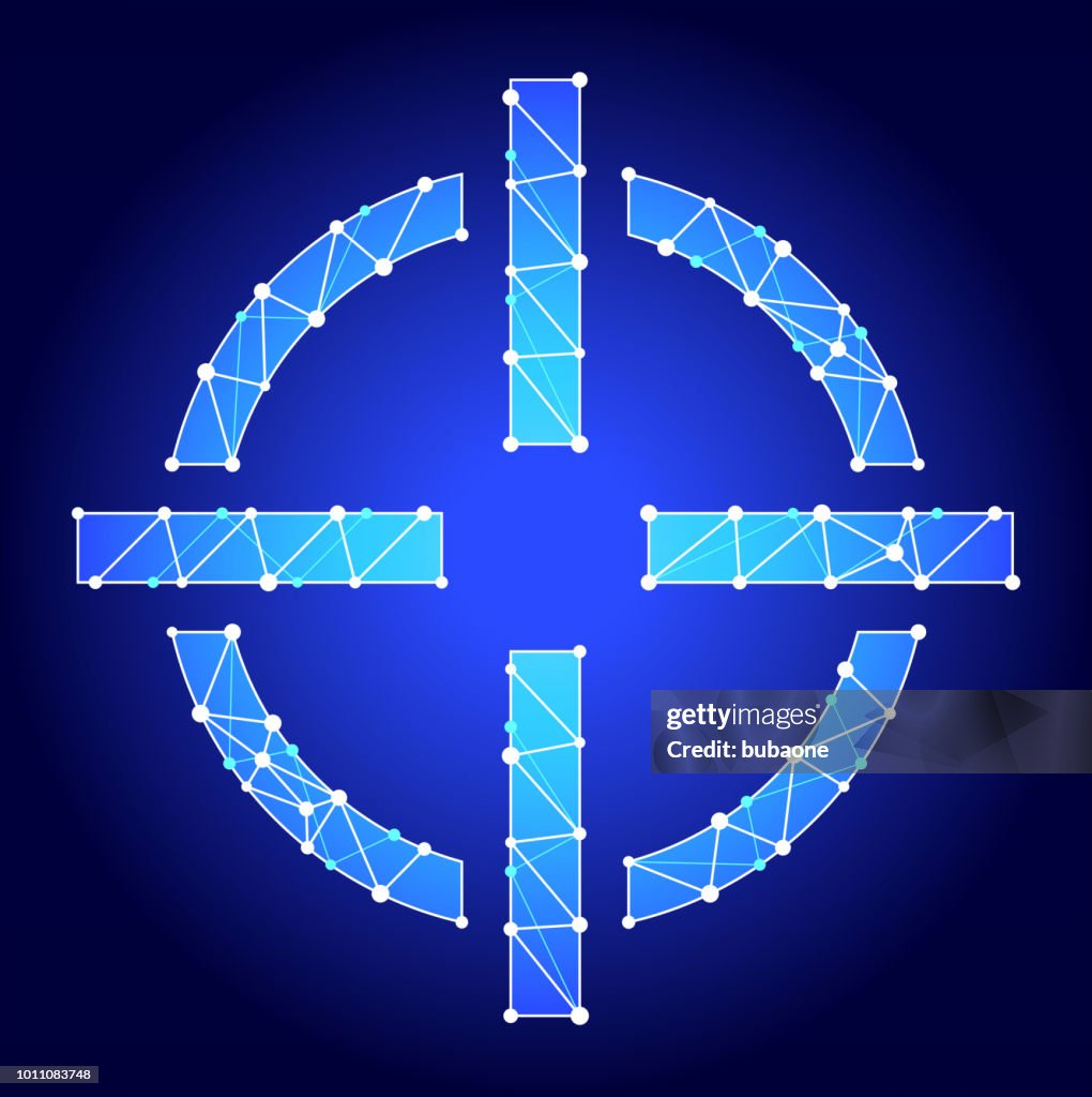 Target Aim Blue Triangle Node Vector Pattern High Res Vector Graphic
