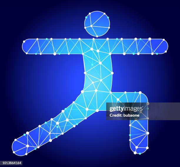 Stretch Blue Triangle Node Vector Pattern High Res Vector Graphic