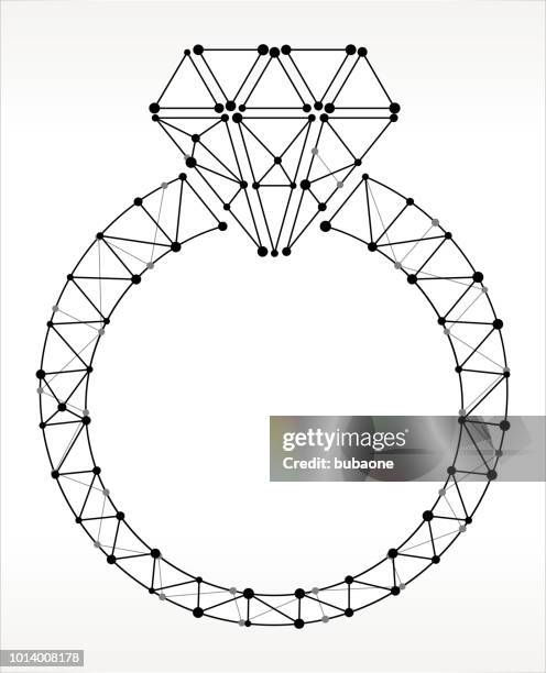 Diamond Ring Triangle Node Black And White Pattern High Res Vector