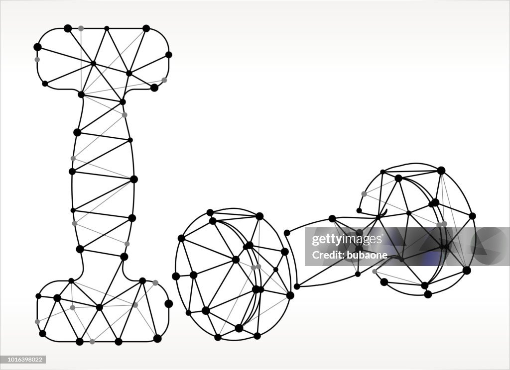 Dumbbells Triangle Node Black And White Pattern High Res Vector Graphic