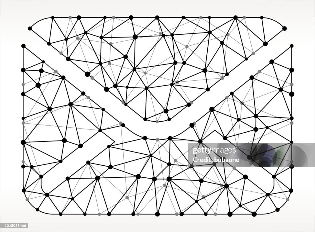 Letter Triangle Node Black And White Pattern High Res Vector Graphic