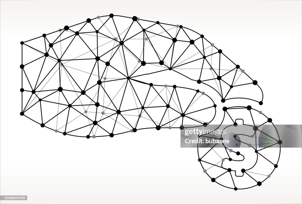 Giving Money Triangle Node Black And White Pattern High Res Vector