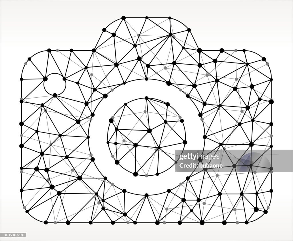 Camera Triangle Node Black And White Pattern High Res Vector Graphic