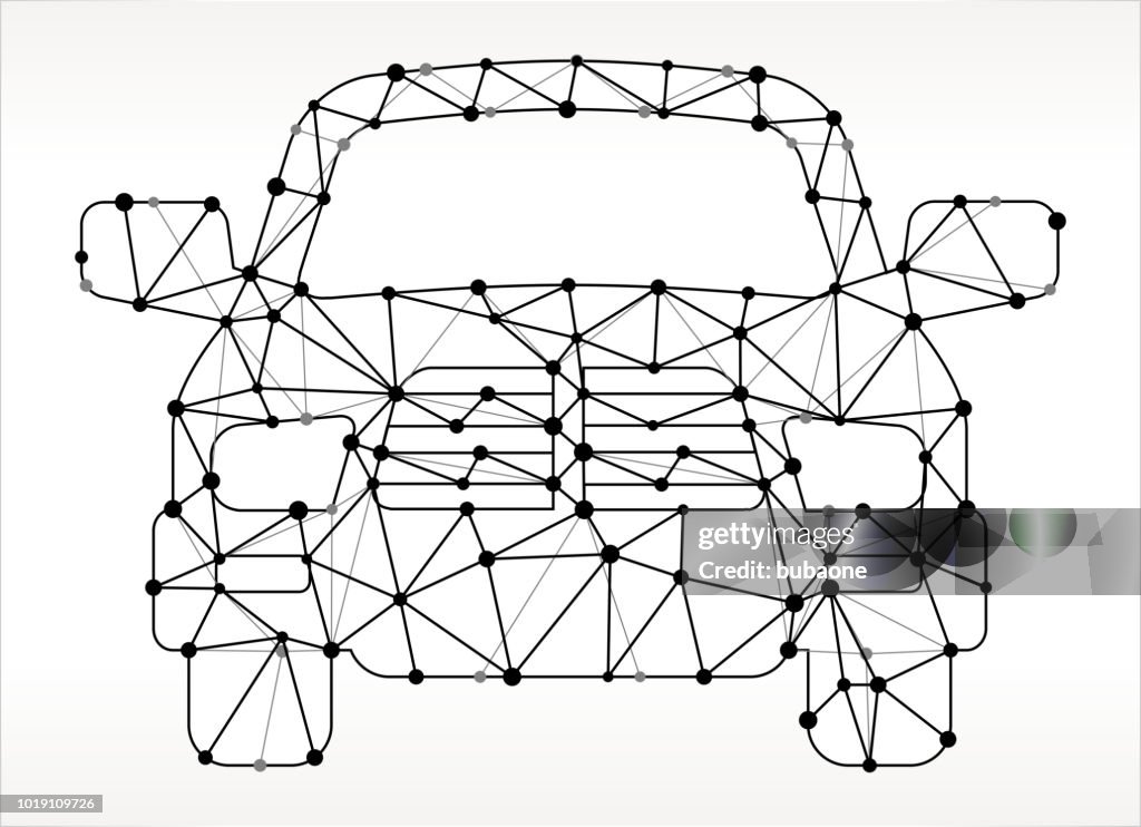 Car Triangle Node Black And White Pattern High Res Vector Graphic
