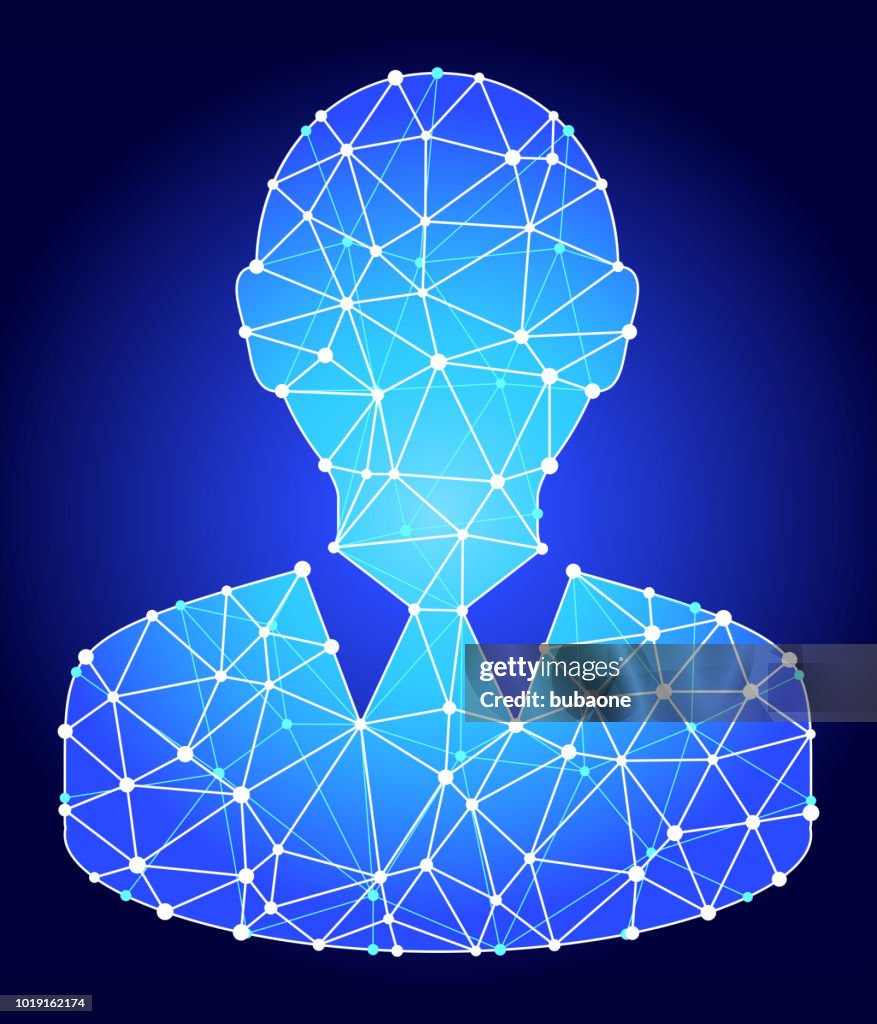 Face Blue Triangle Node Vector Pattern High Res Vector Graphic Getty