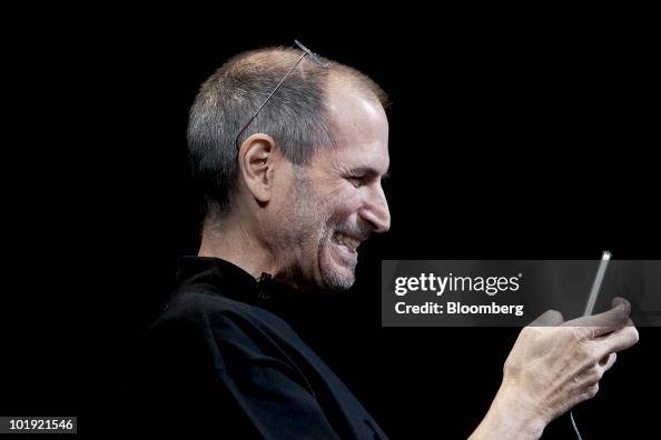 Steve Jobs Chief Executive Officer Of Apple Inc Demonstrates The