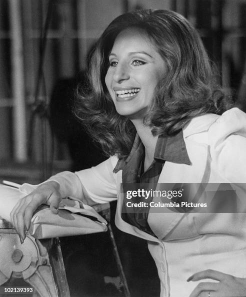 American Actress And Singer Barbra Streisand On The Set Of The Film