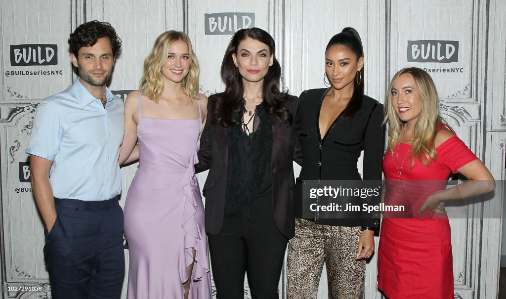 Penn Badgley, Elizabeth Lail, Sera Gamble, Shay Mitchell and Caroline ... Penn Badgley, Elizabeth Lail, Sera Gamble, Shay Mitchell and Caroline ...
