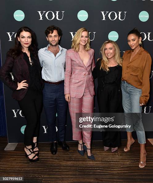 Sera Gamble, Penn Badgley, Elizabeth Lail, Caroline Kepnes, and Shay ... Sera Gamble, Penn Badgley, Elizabeth Lail, Caroline Kepnes, and Shay ...