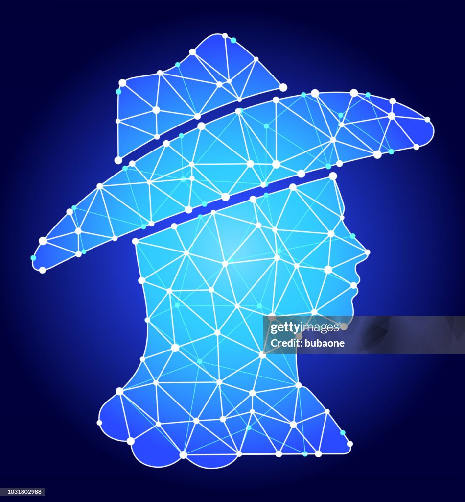 Cowgirl Blue Triangle Node Vector Pattern High Res Vector Graphic