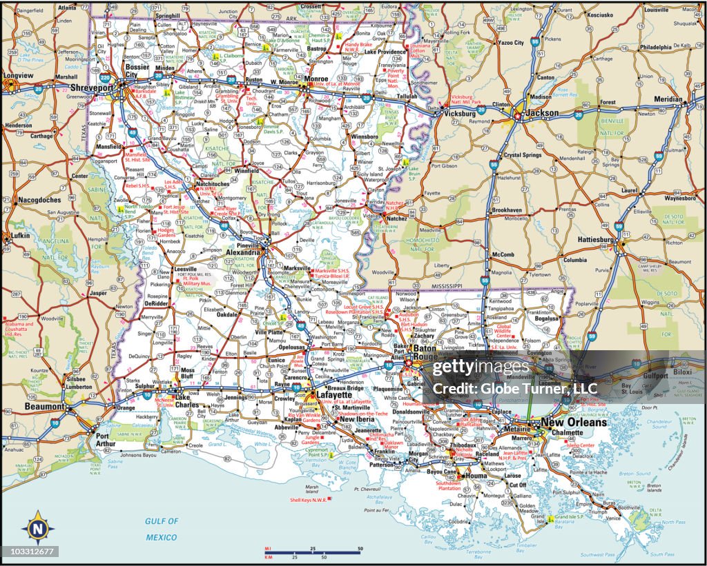 Louisiana Highway Map High-Res Vector Graphic - Getty Images Louisiana Highway Map High-Res Vector Graphic - Getty Images