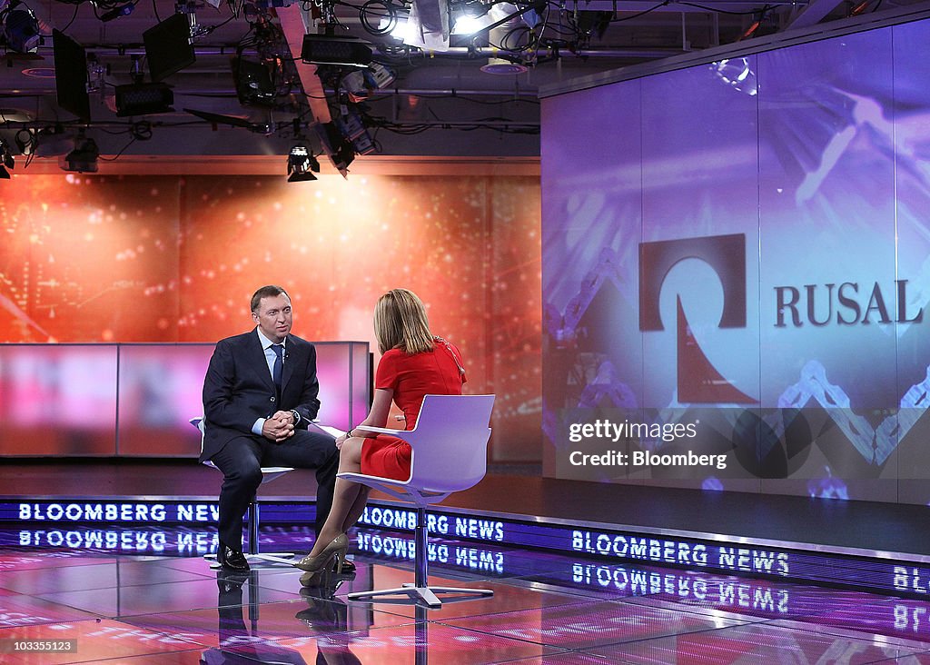 Oleg Deripaska Owner Of United Co Rusal Left Speaks During An