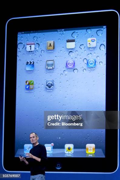 Steve Jobs Chief Executive Officer Of Apple Inc Speaks About News