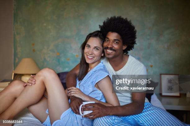 Couple In Bed Facing Camera Photos And Premium High Res Pictures