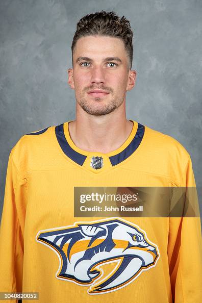 Roman Josi Of The Nashville Predators Poses For His Official Headshot
