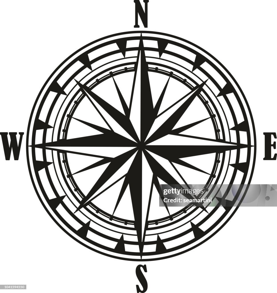 Vintage Compass Wind Rose Icon High Res Vector Graphic Getty Images