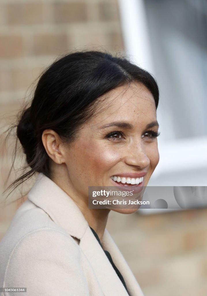 Meghan Duchess Of Sussex Makes An Official Visit To The Joff Youth
