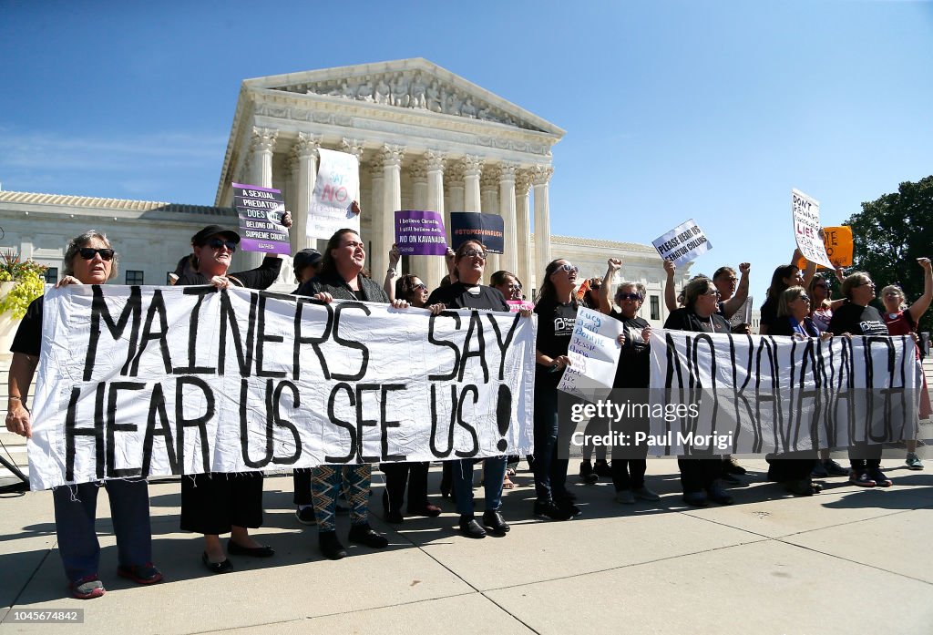 Demonstrators At The Brett Kavanaugh U S Supreme Court Confirmation