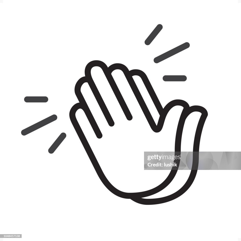 Clapping Hands Outline Icon Pixel Perfect High-Res Vector Graphic ... Clapping Hands Outline Icon Pixel Perfect High-Res Vector Graphic ...