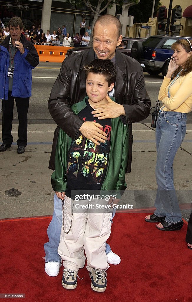 Donnie Wahlberg And Son Xavier During Scooby Doo Premiere At News