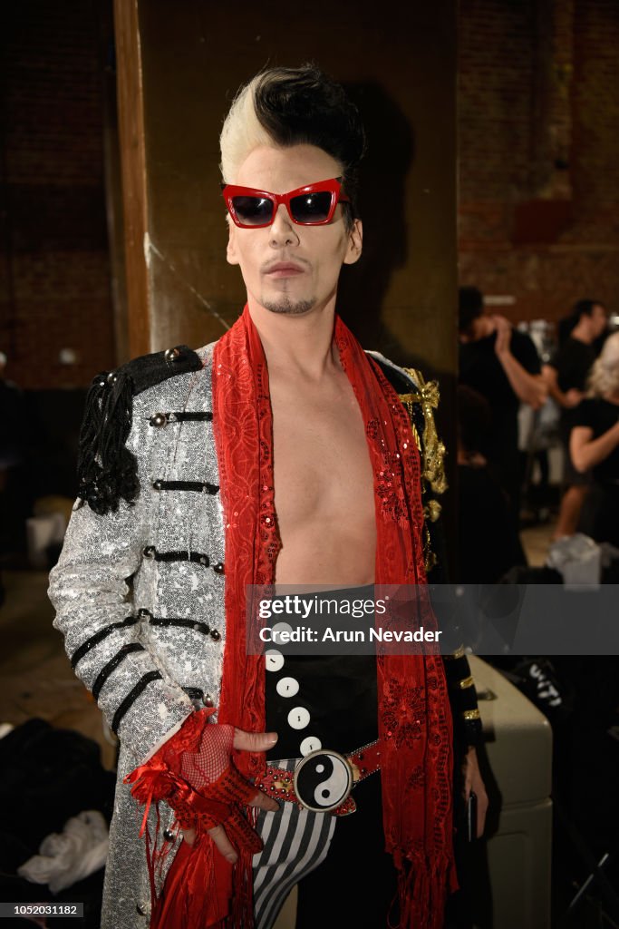 A Model Prepares Backstage At The Los Angeles Fashion Week Powered By