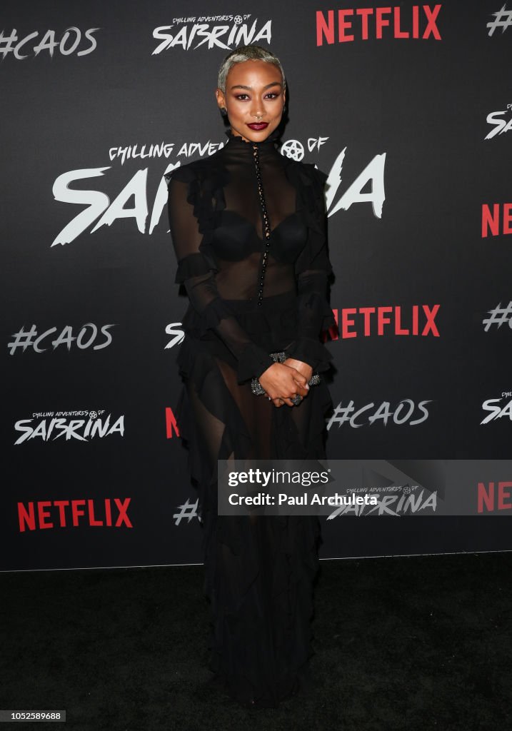 Actress Tati Gabrielle Attends The Premiere Of Netflixs Chilling