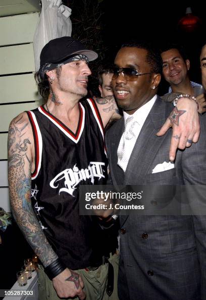 Tommy Lee And Sean P Diddy Combs During 2004 Miami Winter Music News Photo Getty Images