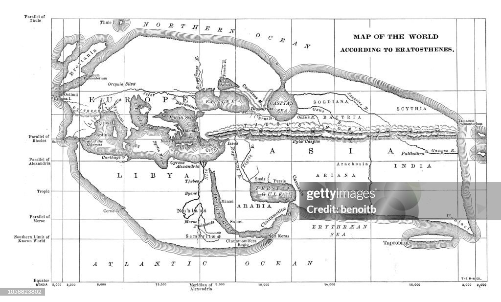 World Map According To Eratosthenes High-Res Vector Graphic - Getty Images World Map According To Eratosthenes High-Res Vector Graphic - Getty Images