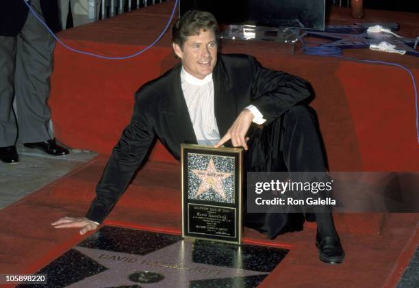 David Hasselhoff Honored With A Star On The Hollywood Walk Of Fame Photos And Premium High Res