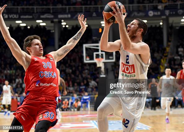 Nikola Ivanovic, #2 of Buducnost Voli Podgorica in action during the ... Nikola Ivanovic, #2 of Buducnost Voli Podgorica in action during the ...