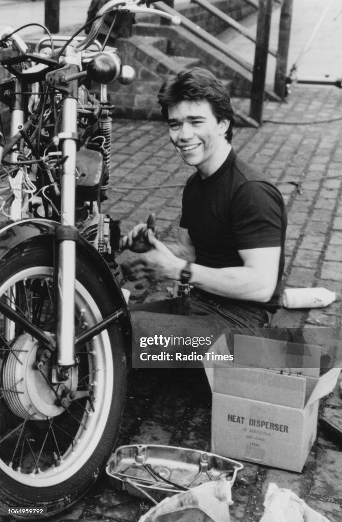 Actor Todd Carty Fixing A Motorcycle Photographed For Radio Times In News Photo Getty Images