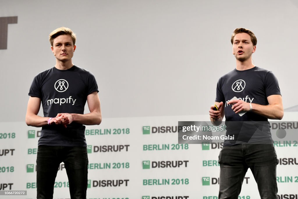 Patrick Haede And Sebastian Haede Of Mapify Speak On Stage During