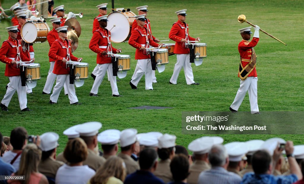 Marine Corps Band Drum Major Kevin Buckles Performs At Iwo Jima News Photo Getty Images