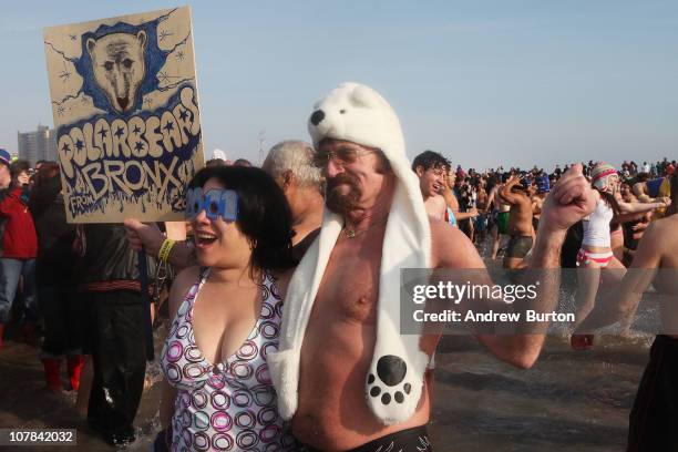 Coney Island Polar Bear Club Does Annual New Years Day Swim Photos And