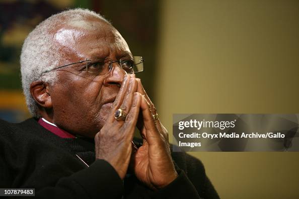 Portrait Of Archbishop Desmond Tutu Taken At His Office In News