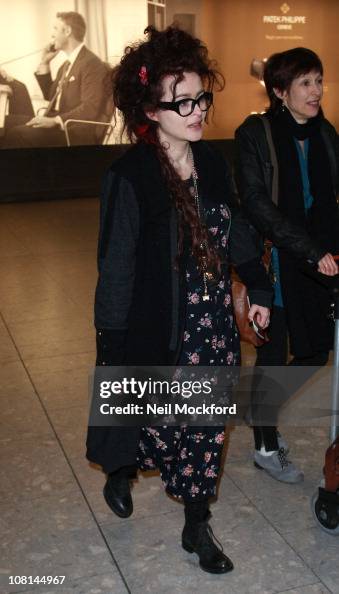 Helena Bonham Carter Sighted Arriving At Heathrow Airport On January News Photo Getty Images
