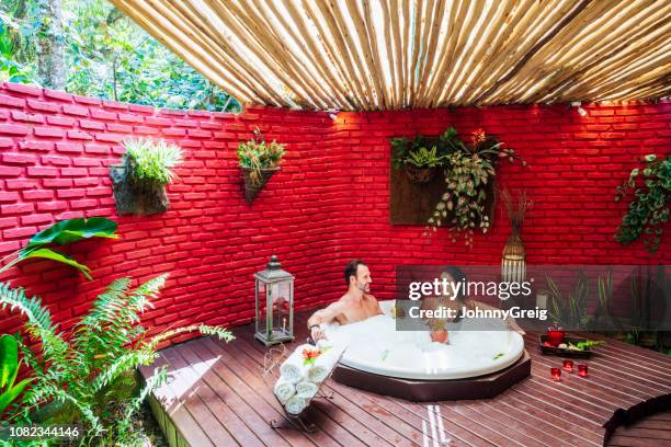 Couple Hot Tub Garden Photos And Premium High Res Pictures Getty Images