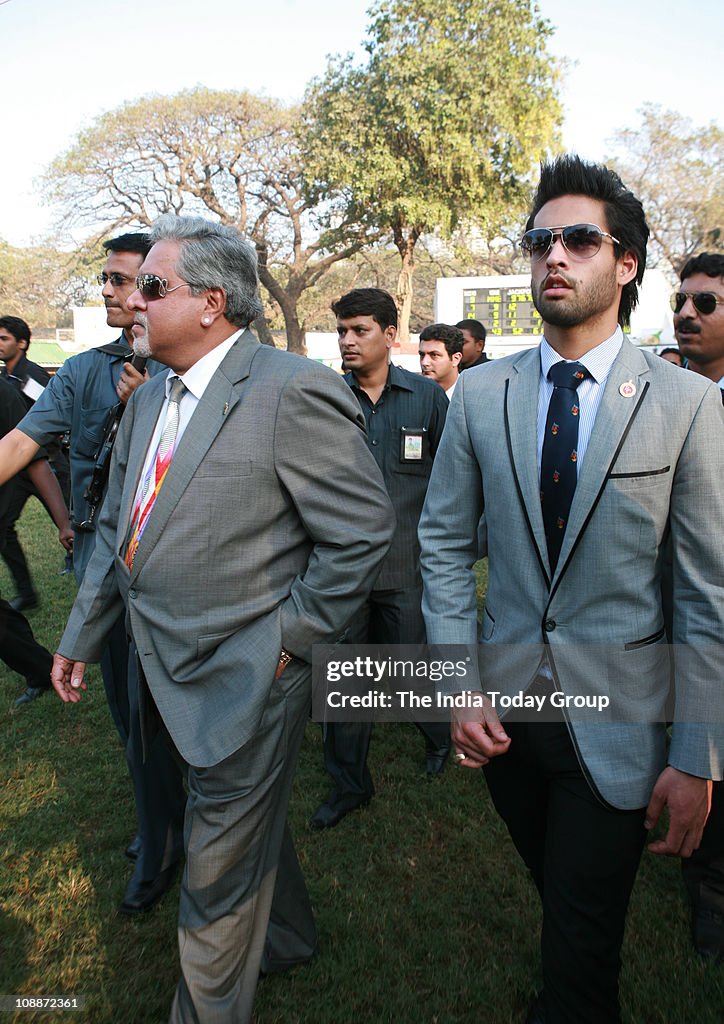 Liquor Baron Vijay Mallya And His Son Siddharth Mallya Seen At India