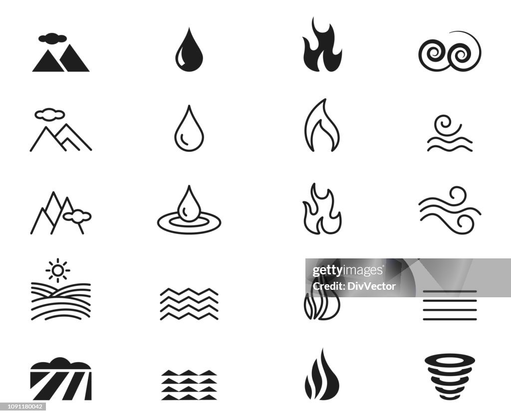 Four Natural Elements Icons High-Res Vector Graphic - Getty Images Four Natural Elements Icons High-Res Vector Graphic - Getty Images