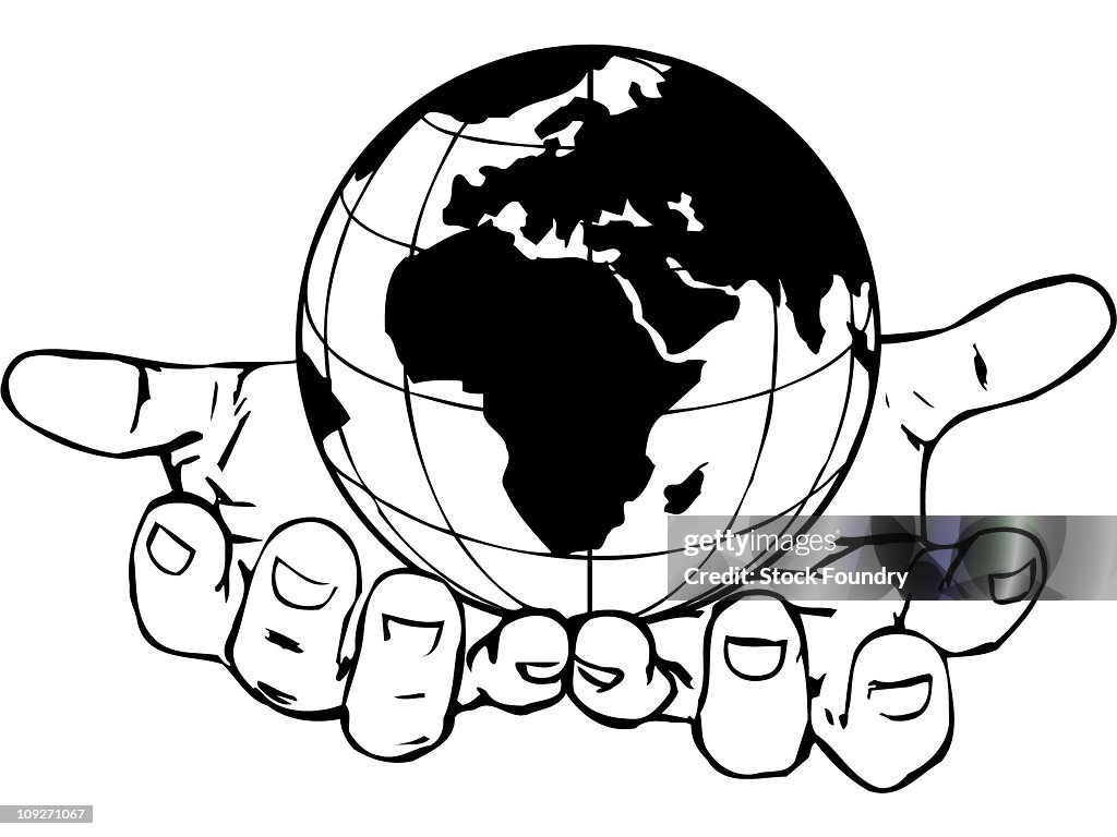 Hands Holding Globe High Res Vector Graphic Getty Images