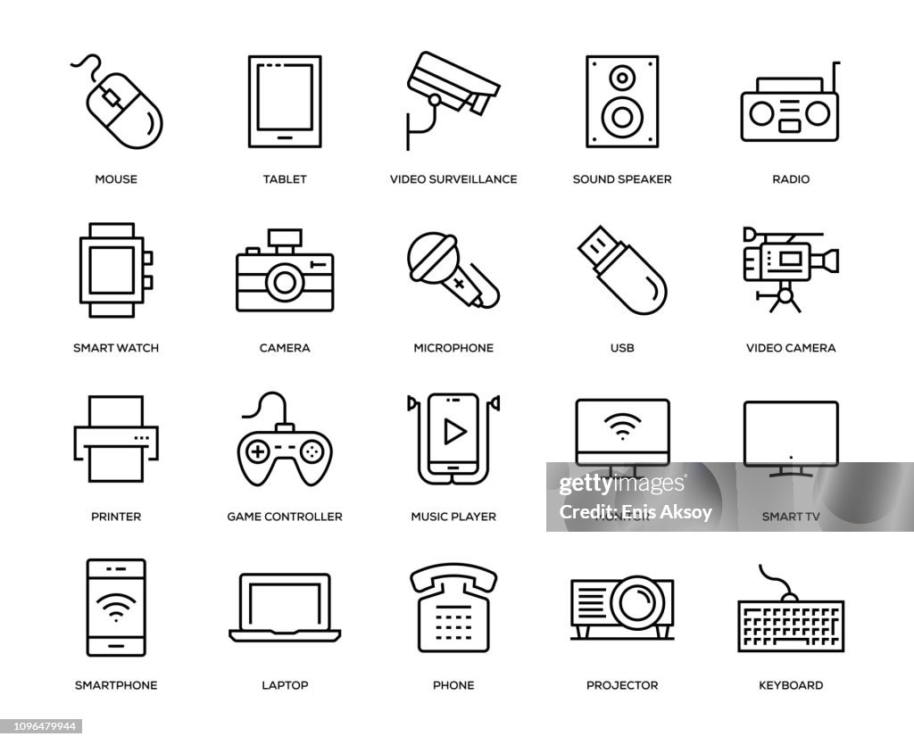 Technology And Devices Icon Set High-Res Vector Graphic - Getty Images Technology And Devices Icon Set High-Res Vector Graphic - Getty Images