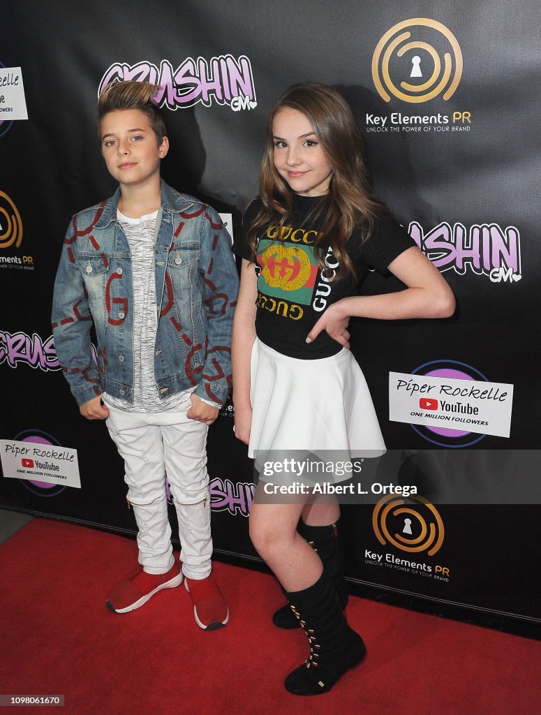 Gavin Magnus And Piper Rockelle Arrive For Gavin Magnus Video Release