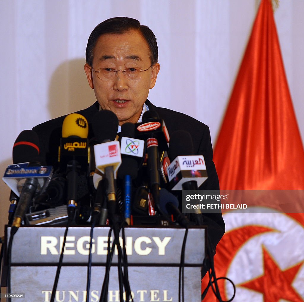 Un Secretary General Ban Ki Moon Gives A Press Conference On March