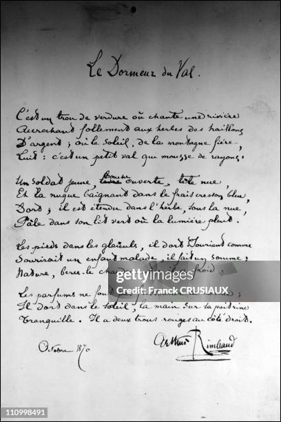 Manuscript Of Rimbaud Photos And Premium High Res Pictures Getty Images