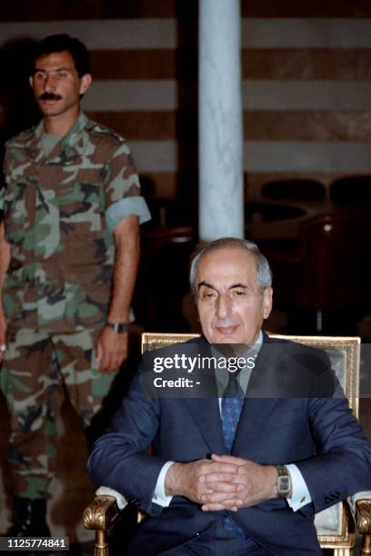 46 President Of Lebanon Rene Moawad Photos And High Res Pictures Getty Images