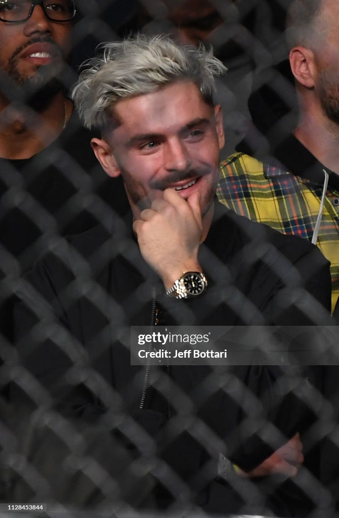 Zac Effron Attends The Ufc 235 Event At T Mobile Arena On March 2