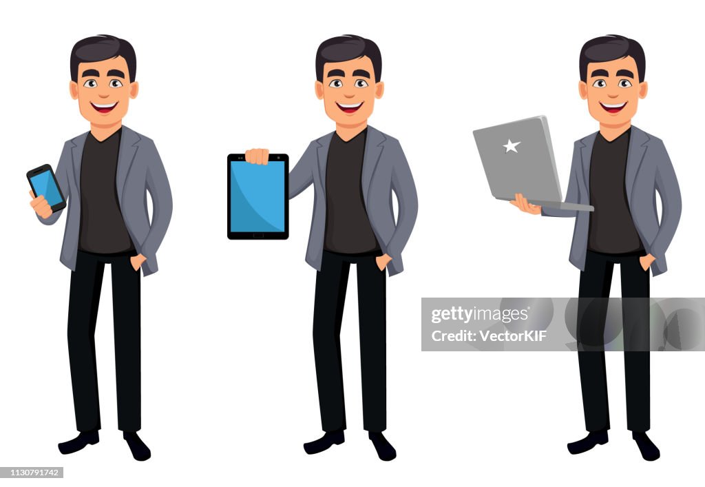 Handsome Business Man Cartoon Character High-Res Vector Graphic - Getty ... Handsome Business Man Cartoon Character High-Res Vector Graphic - Getty ...